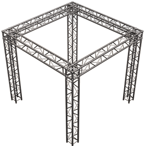 Global Truss SQ-10X10 Square Truss Trade Show Booth — TS Stage Lighting
