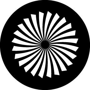 Rosco Twisting Fan Gobo Pattern — TS Stage Lighting