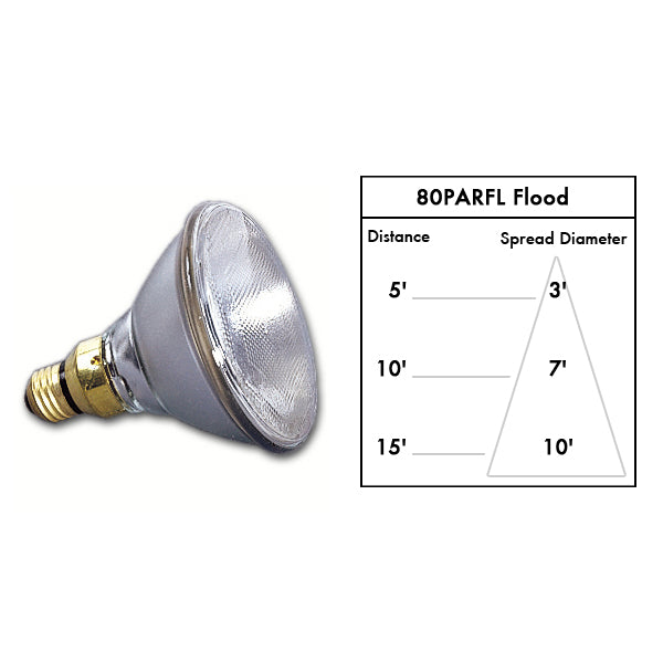 Lamp PAR38, 80W Flood 2500 hr. — TS Stage Lighting